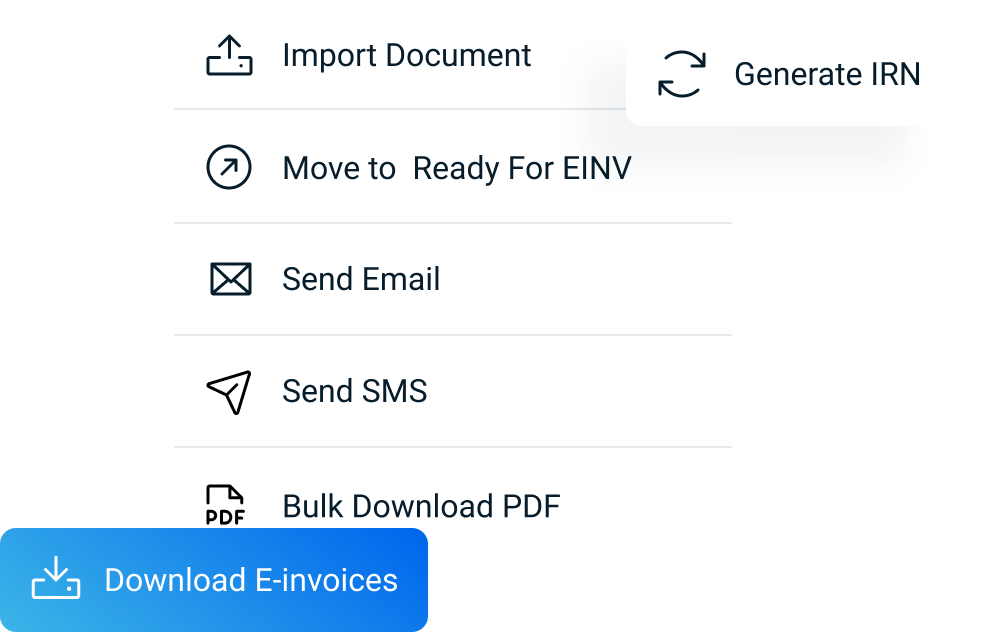 Generate IRN Download E-Invoices PDF Download Json Response